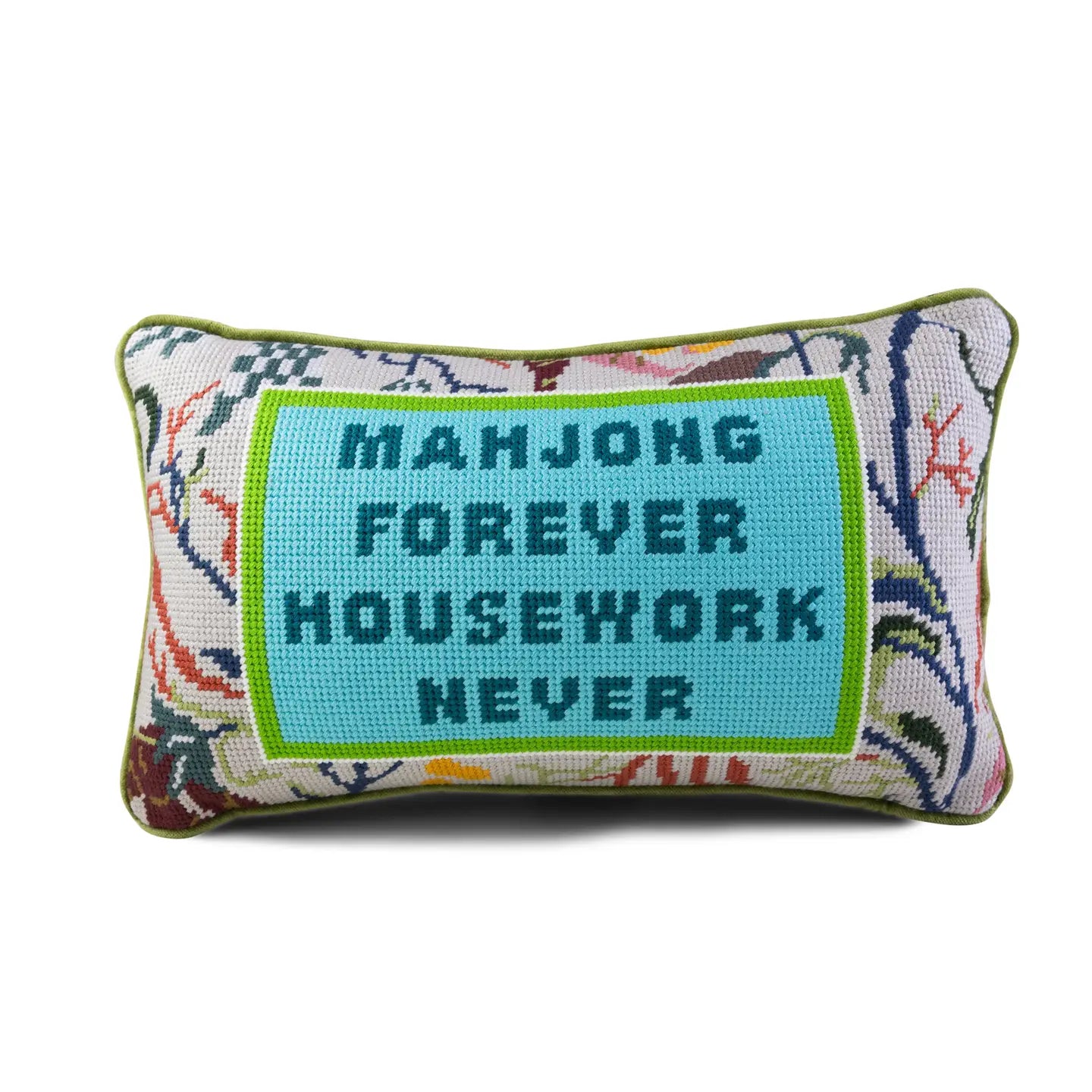 Mahjong Needlepoint Pillow – The Little Coterie Shop